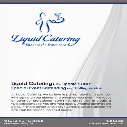 Liquid Catering Menu | PDF