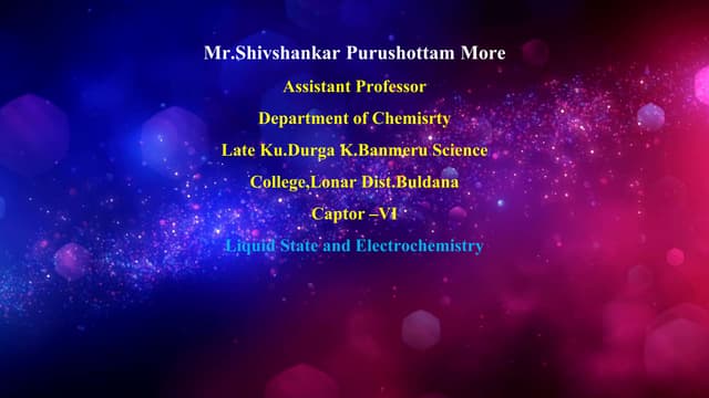 To determine the surface tension of given liquid using Stalagmometer ...