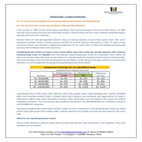 Liquid funds | PPTX