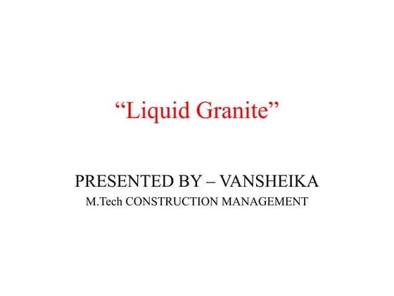 LIQUID GRANITE | PDF