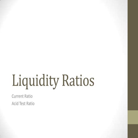 Liquidity ratios | PPTX