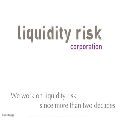 Introduction to Liquidity Risk Management | PDF