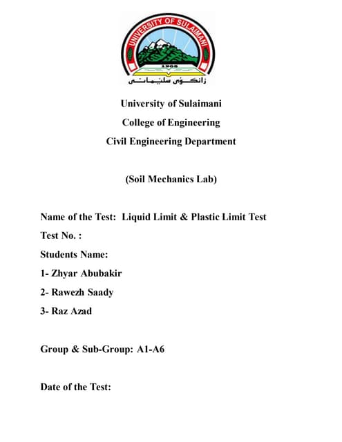 Permeability Test of soil Using Constant and Falling Head Method | PDF ...