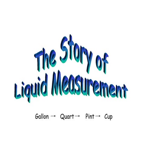 Liquid Measurement Story | PPT