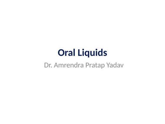 Pharmaceutical Elixirs | PPT