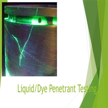LIQUID PENETRANT INSPECTION | PPTX