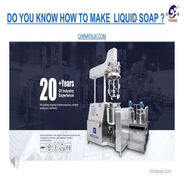 Liquid soap making machine | PPTX
