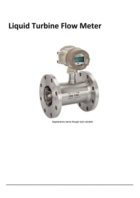 Gas turbine flow meter | PDF