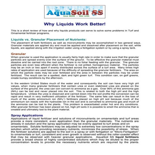 Salt Index - Liquid vs Granular Fertilizer | PDF