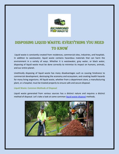 Two Easy Tips on Waste Disposal in Epsom | PPTX