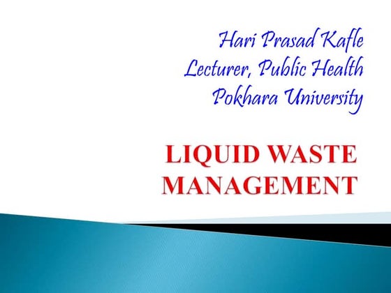 LIQUID WASTE MANAGEMENT | PPTX | Indoor Environmental Quality | Home ...
