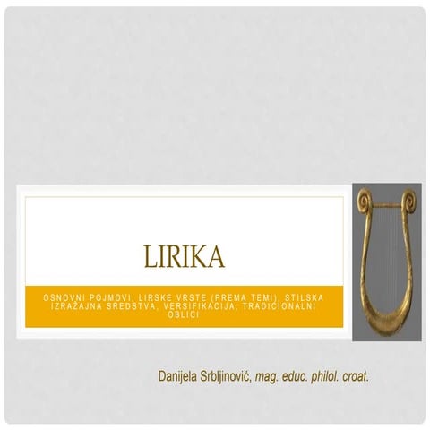 Analiza lirske pjesme | DOCX