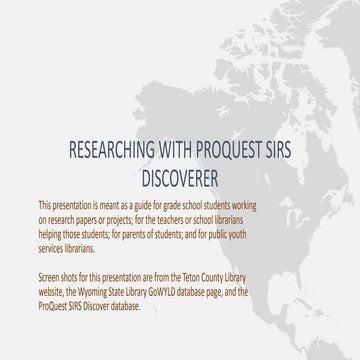 Lis 70203 proquest discoverer instructional presentation | PPTX