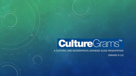 CultureGrams Instructional Presentation | PPTX