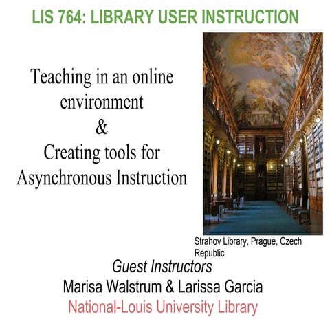 Lis764 Online Library Instruction | PPT