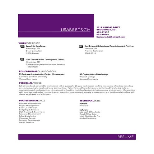 Lisa bretsch business resume | PDF