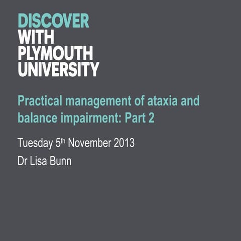Practical management of ataxia and balance impairment: Part 2 | PPT ...