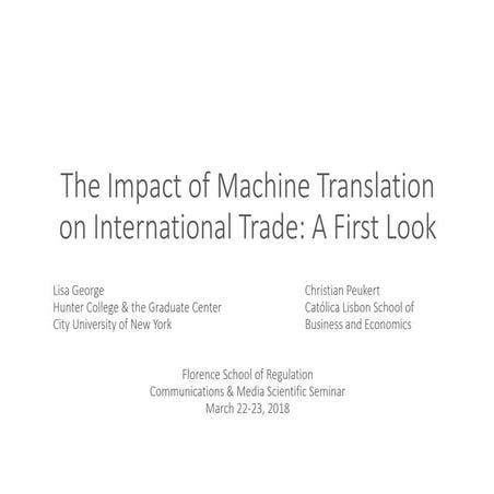 The Impact of Machine Translation on International Trade: A First Look ...