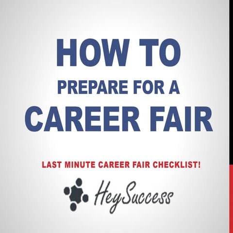 Students, How to prepare for a careers fair | PPTX | Job Fairs | Job Search