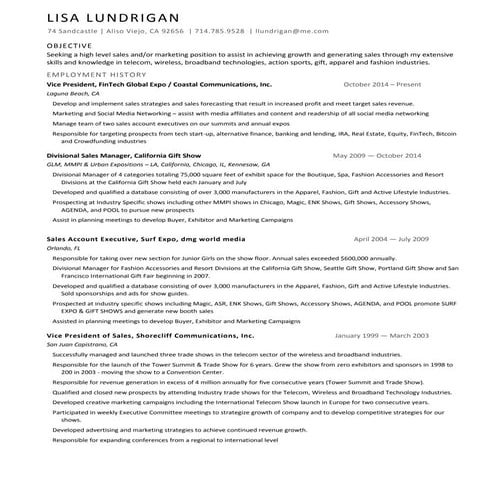 Lisa Lundrigan presentations