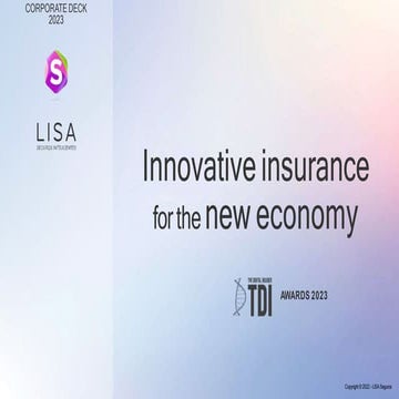 LISA Smart Insurance - Insurtech Innovation Award 2023 | PPTX