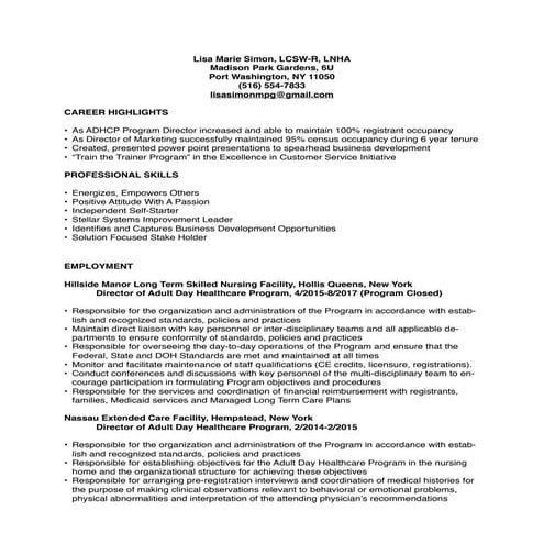 Lisa simon's resume | PDF