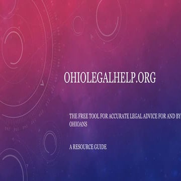Ohio Legal Help Guide | PPT