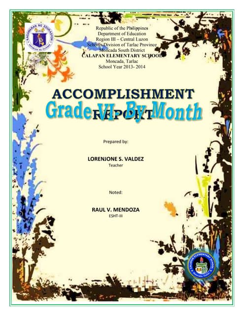 Accomplishment report math | PDF