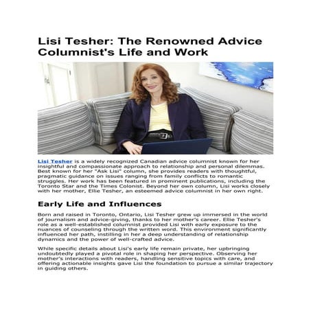 Lisi Tesher_ The Renowned Advice Columnist's Life and Work.docx