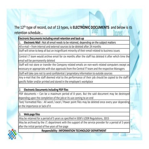 Retention Schedule of Records | PDF