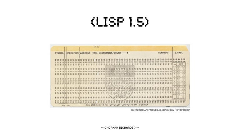 Lisp 1.5 - Running history