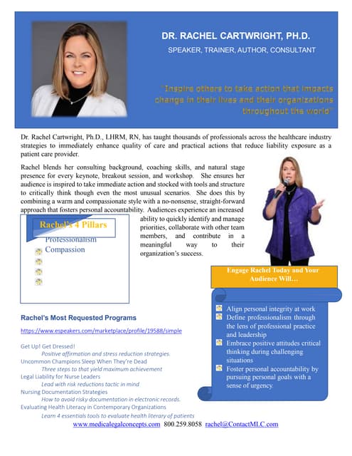 Rachel Cartwright, Phd, Lhrm presentations