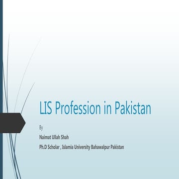 Lis profession in pakistan | PPTX