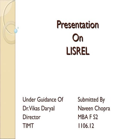 Lisrel | PPT