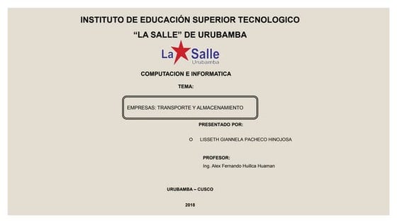 Lisseth Giannela Pacheco Hinojosa presentations