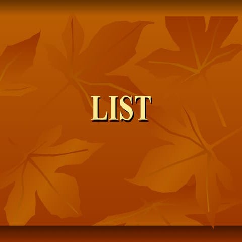 List | PPT
