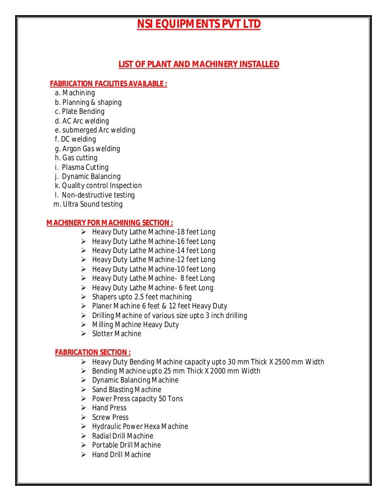 Process plants & Equipments By NSI Equipments Pvt. Ltd.