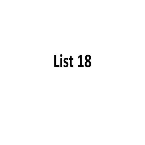 List 18 | PPTX