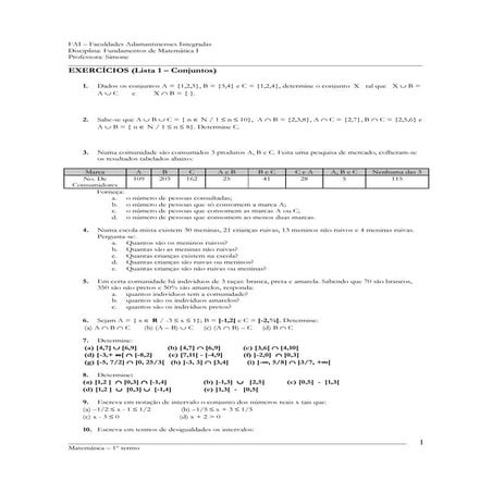 Lista 1 simone | PDF