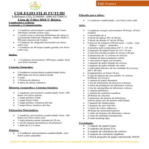 MODELO DE LISTA DE ÚTILES 2023 - 4º Grado.docx