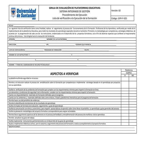 Lista De Verificación Para La Organización De Estudiantes De Primaria