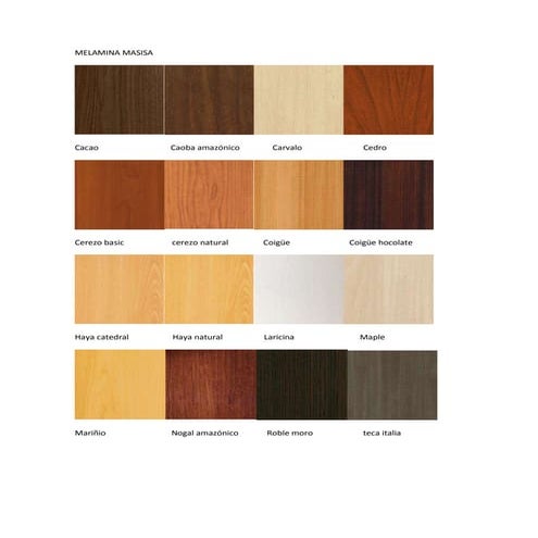 Lista de colores masisa | DOCX