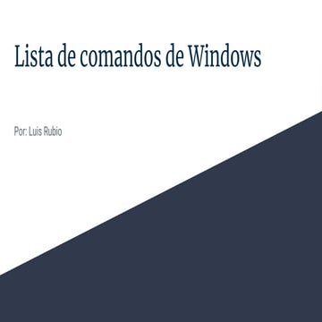 Lista de comandos de windows | PPTX