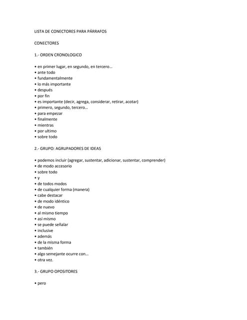 Conectores discurso | PDF