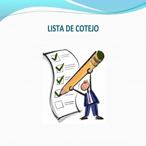 Lista de cotejo | PPT