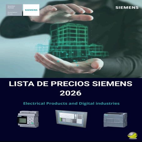 Catálogo Siemens 2026 | Tarifa de precios actualizada | PDF