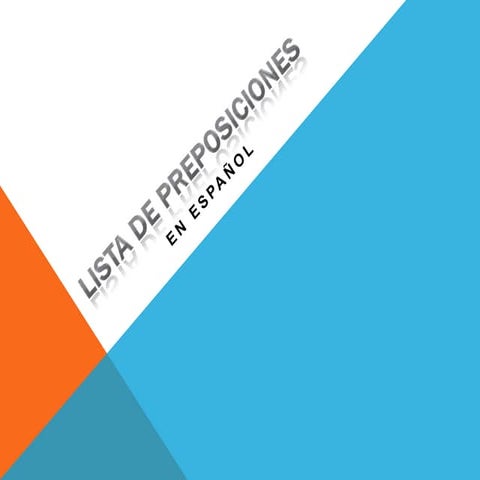 Lista de preposiciones | PPTX