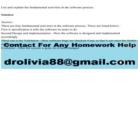 List and explain the fundamental activities in the software process..pdf