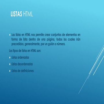 Listas html | PDF