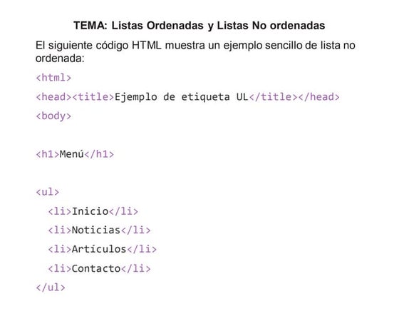 Ejercicios de html listas y titulos | PPT